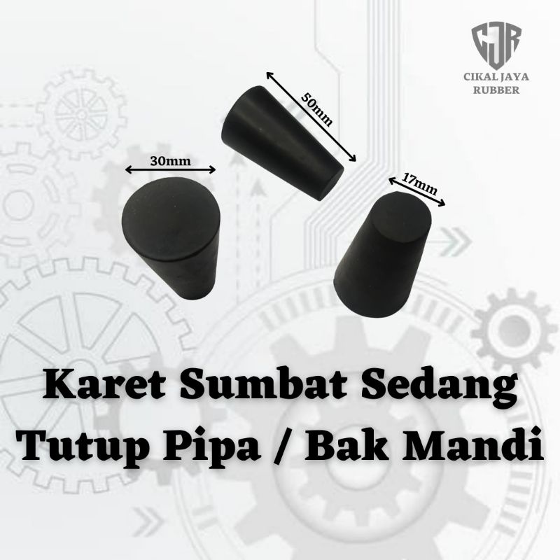 Jual Karet Sumbat Sedang Tutup Pipa Bak Mandi / Stopper Botol | Shopee ...