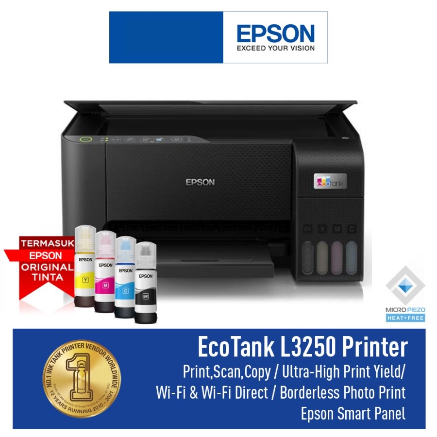 Jual Printer Epson L3250 Print Scan Copy Wireless Multifungsi | Shopee ...