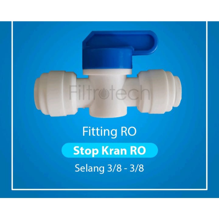Jual Stop kran Reverse Osmosis 3/8''-3/8'' Stop Kran Reverse Osmosis 1/ ...