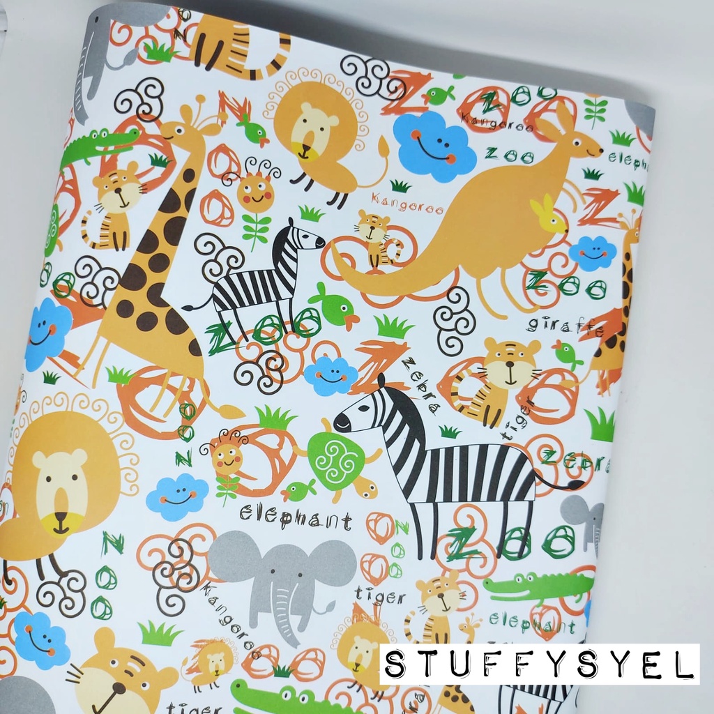 Jual Kertas Kado Sansan Wawa SAFARI PUTIH Bungkus Kado | Shopee Indonesia