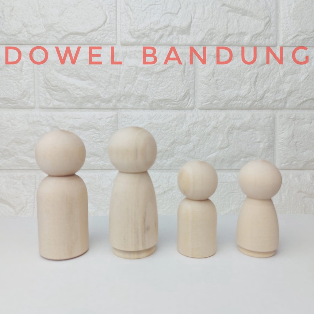Jual Wooden Peg Doll Boneka Kayu Mainan Craft | Shopee Indonesia