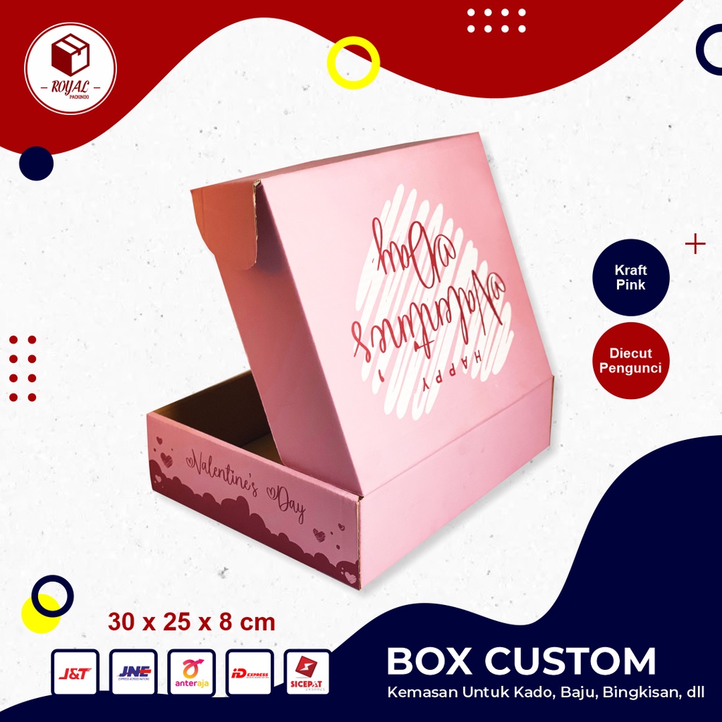 Jual Kotak Kado - Box Valentine Day Uk. 30 x 25 x 8 cm - HampersBox ...