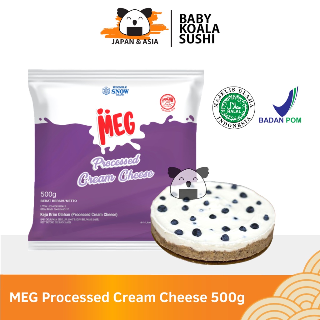 Jual MEG CHEESE Processed Cream Cheese 500g Halal | Shopee Indonesia