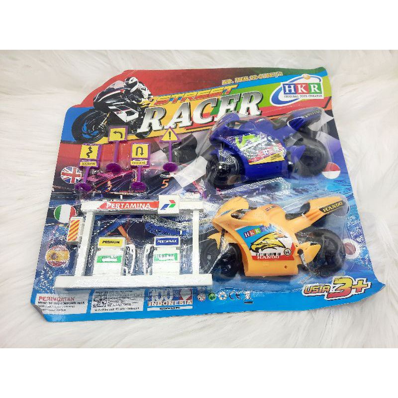 Jual Mainan Anak Rambu Lalu Lintas Pom Bensin dan 2 Motor | Shopee ...
