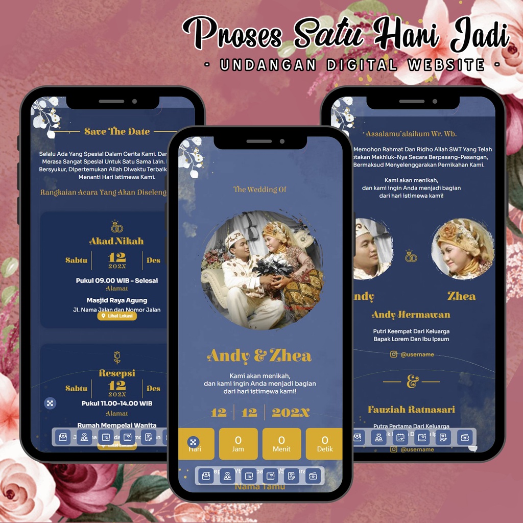Jual Undangan Digital Website Pernikahan Disurabaya | Shopee Indonesia