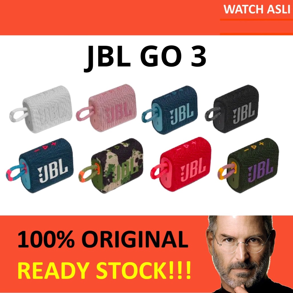 Jual JBL Go 3 Portable Mini Speaker Bluetooth Black Wireless Go3 ...