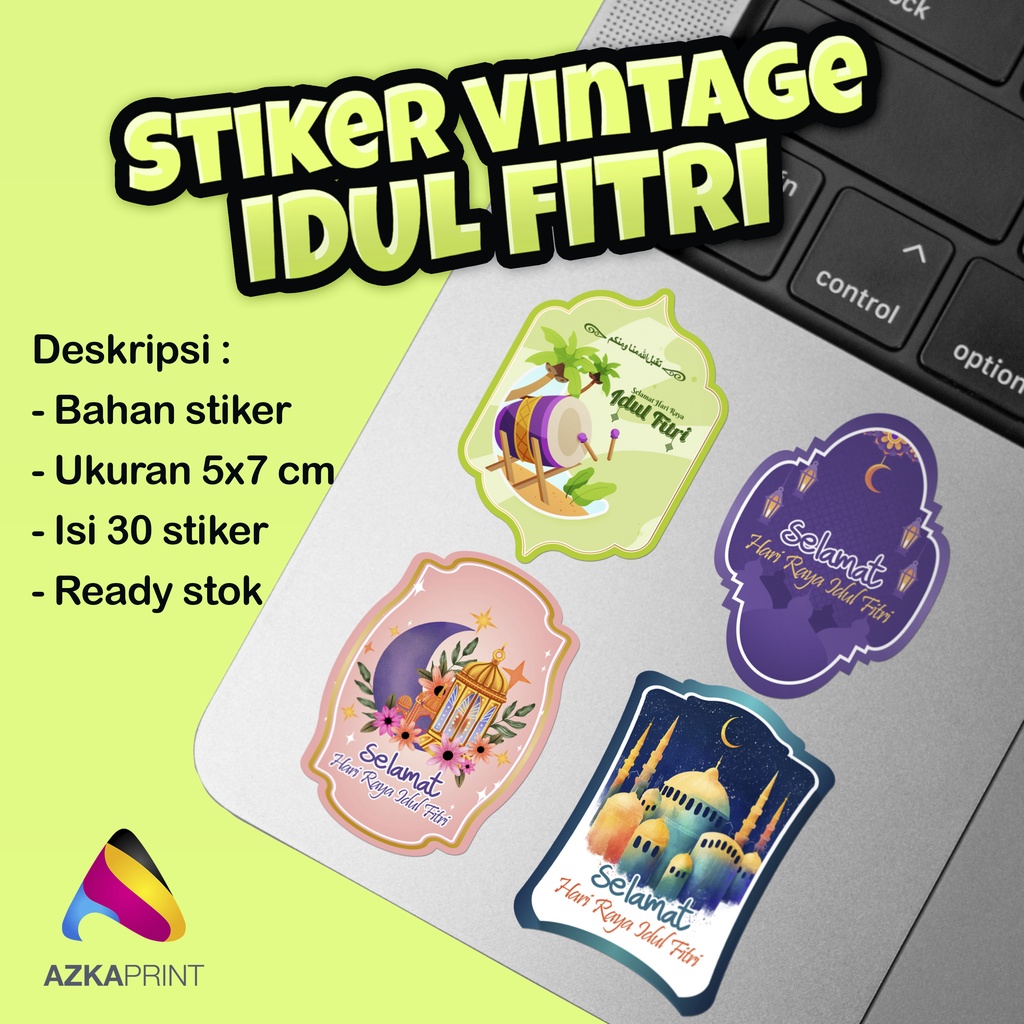 Jual STIKER IDUL FITRI - STIKER HAMPERS IDUL FITRI - STICKER VINTAGE ...
