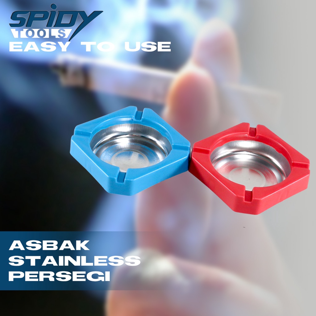 Jual Asbak Stainless Steel 10 cm Persegi Cafe Stylish Colorful Ashtray ...