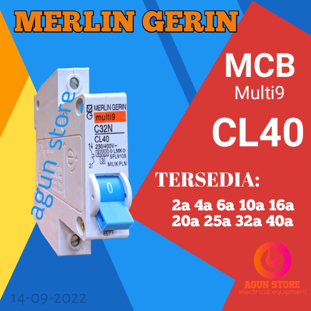 Jual Mcb merlin gerin 40 ampere c32n spln multi9 40a pemutus arus ...
