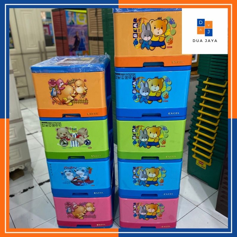 Jual Lion Star - Lemari Pakaian Plastik Susun 4-5 / Laci Container ...