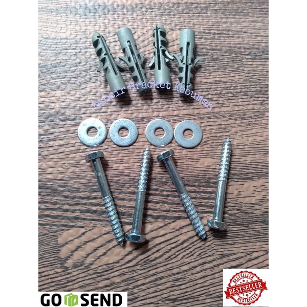 Jual Baut Tembok S10 Baut bracket S 10 Skrup baut dinding | Shopee Indonesia