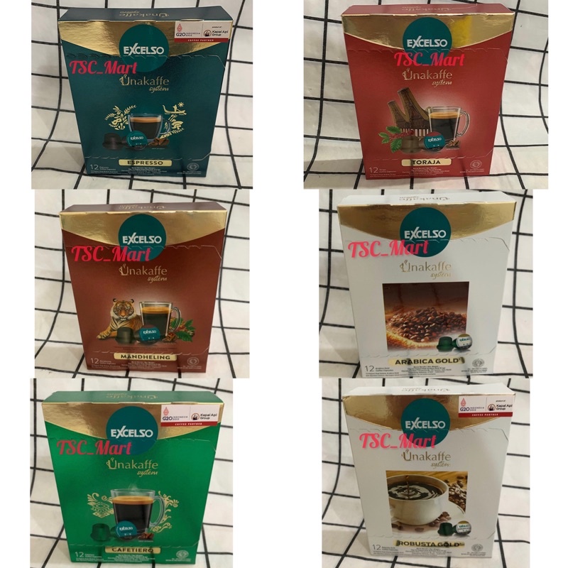 Jual Excelso Unakafee Capsule 12 kapsul / Kopi / Excelso / Unakafee ...