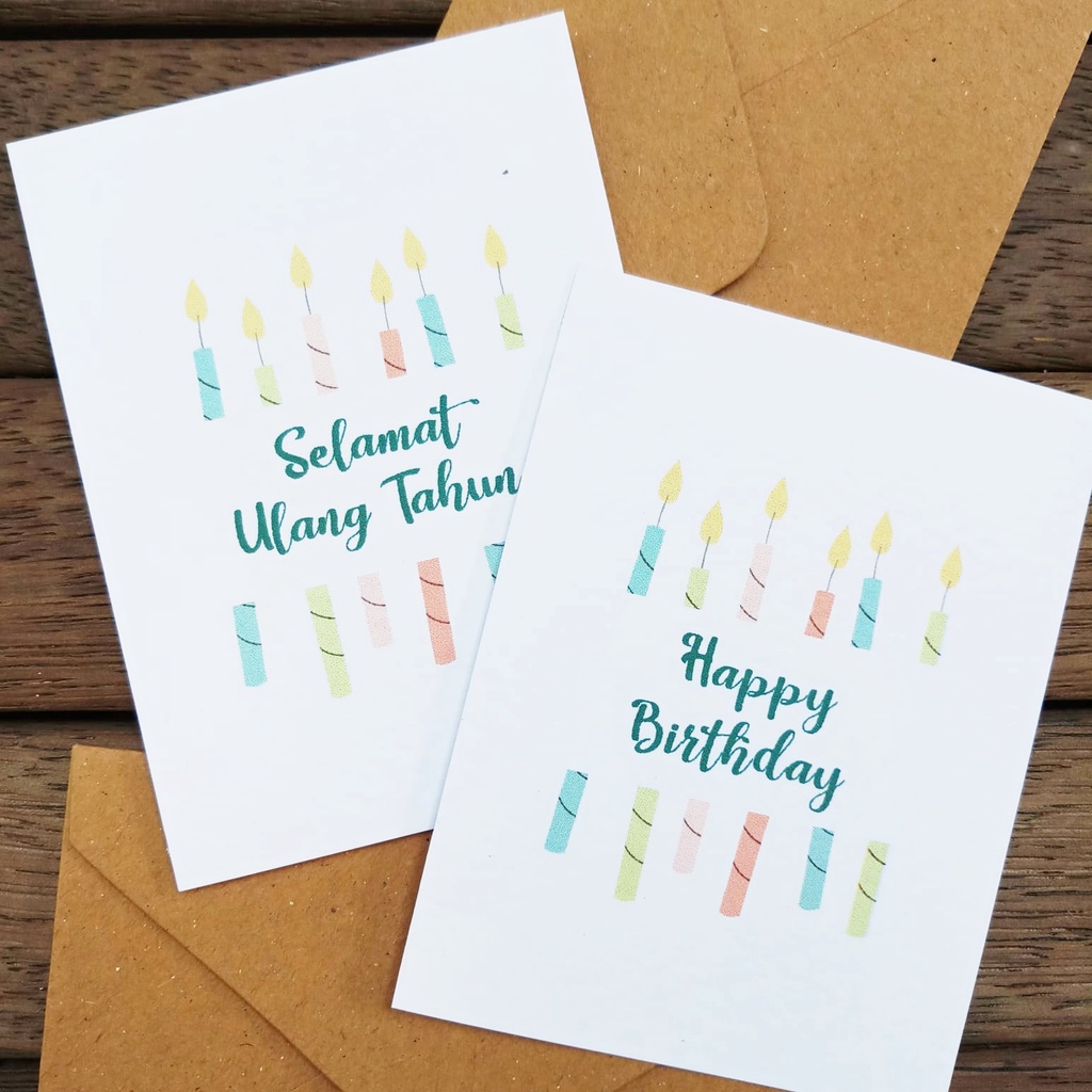 Jual Kartu Ucapan Ultah Ulang Tahun Happy Birthday Card MINI cand ...