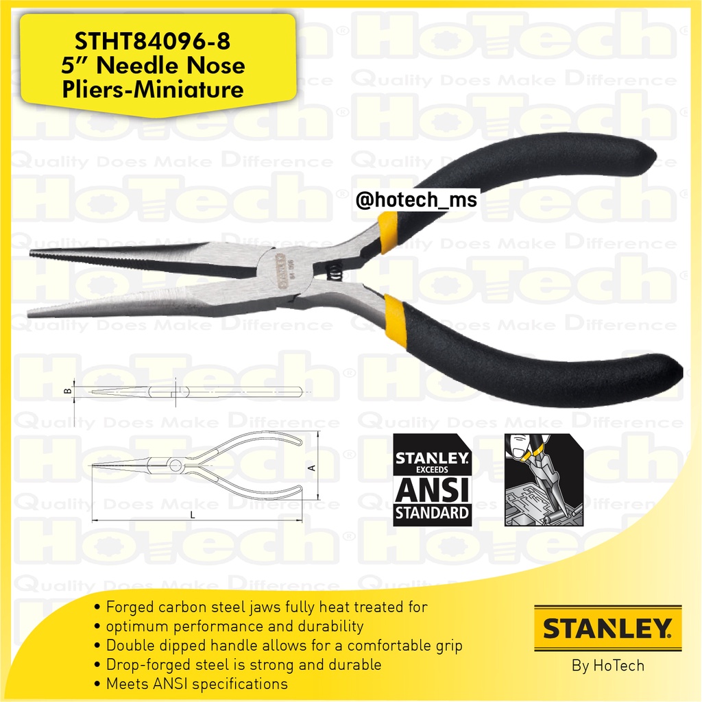 Jual STANLEY | STHT84096-8 5” Needle Nose Pliers-Miniature | Tang ...