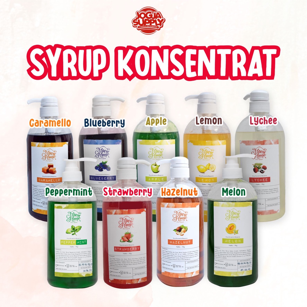 Jual Jogja Supply - Sirup Konsentrat 1,1 Kg 1 Kg 500gr / Perasa Minuman ...