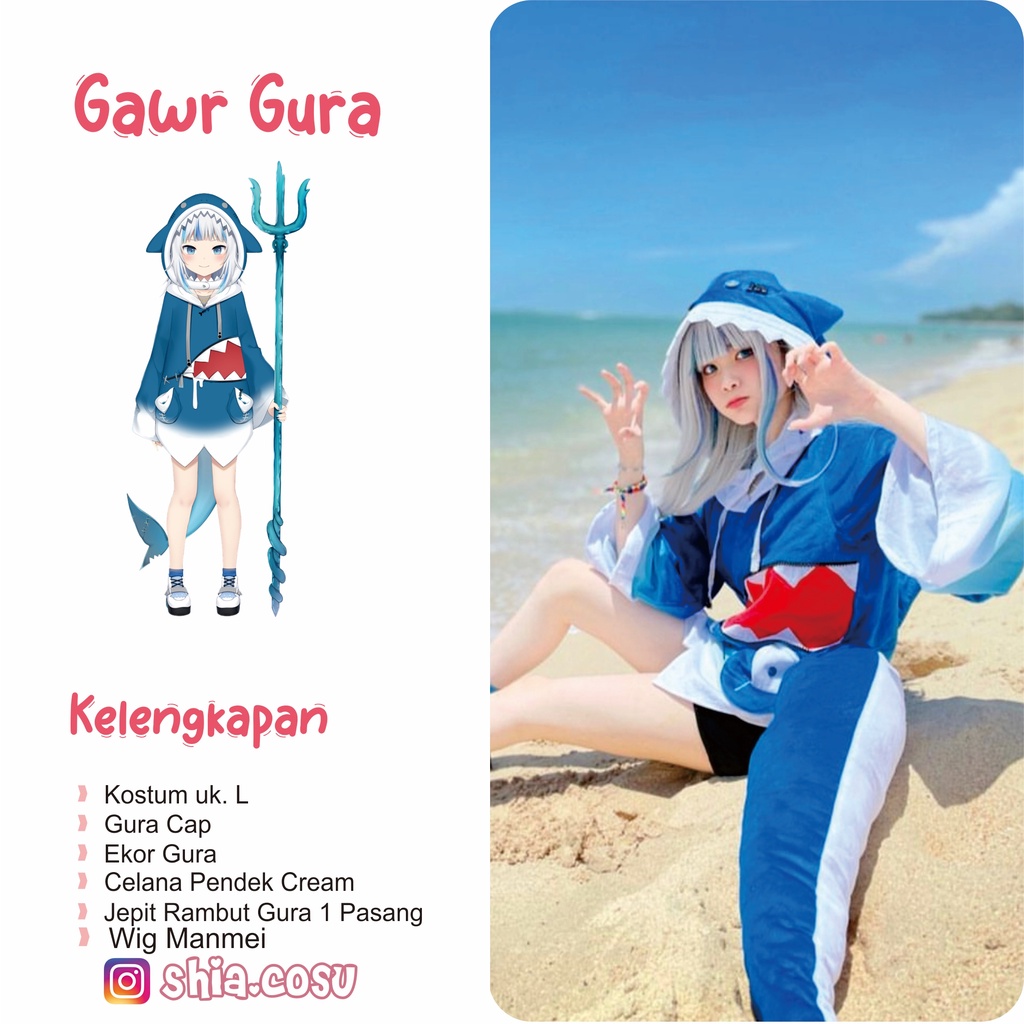 Jual Sewa Cosplay Gawr Gura | Shopee Indonesia