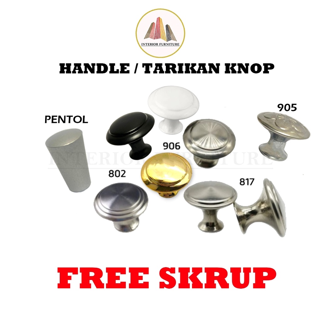 Jual Handel Tarikan Laci Bulat Stainless Steel knop Tarikan Handle Knob ...