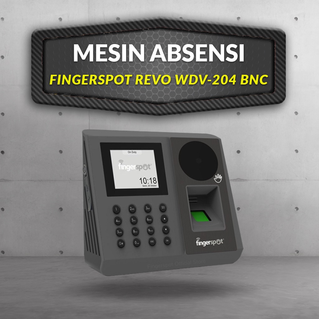 Jual Mesin Fingerprint Fingerspot Revo WDV-204BNC Absensi Touchless ...