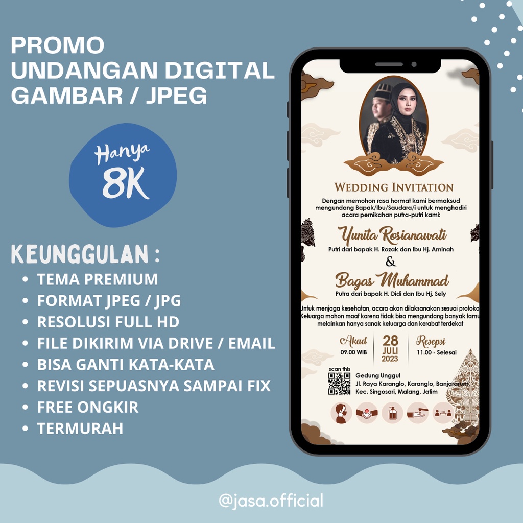 Jual Undangan Digital Gambar / JPEG / JPG Pernikahan | Shopee Indonesia