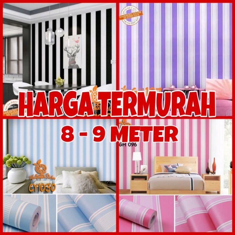 Jual Wallpaper Sticker Walpaper Stiker Wallpaper Garis Wallpaper Motif Salur Wallpaper DInding ...