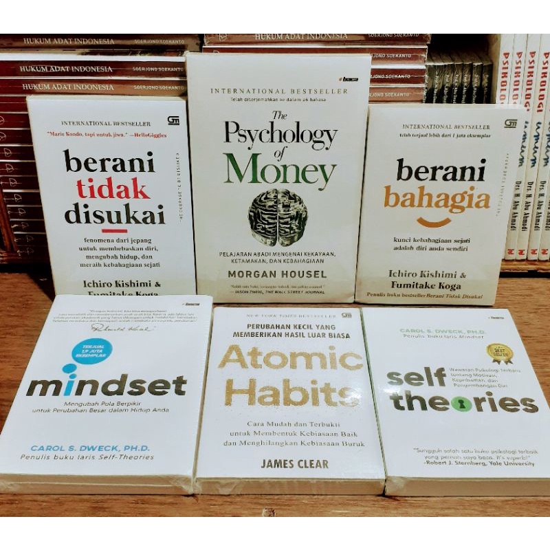 Jual Paket 6 Buku Motivasi Atomic Habits Self Theories Berani Tidak