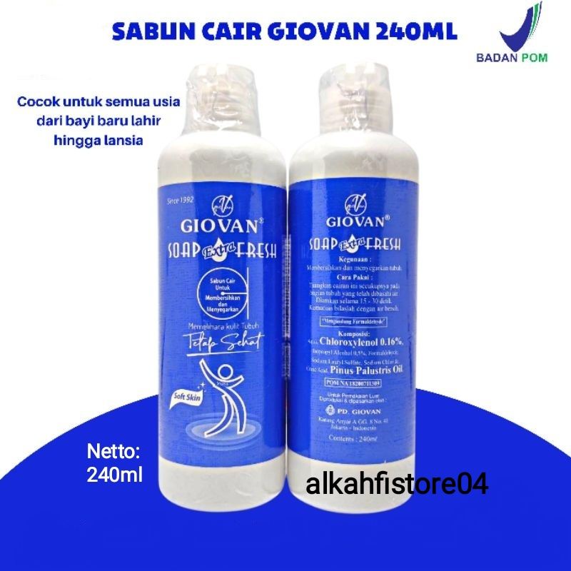 Jual Giovan 240 ml Sabun Biang Keringat Dan Cacar Untuk Semua Kalangan ...