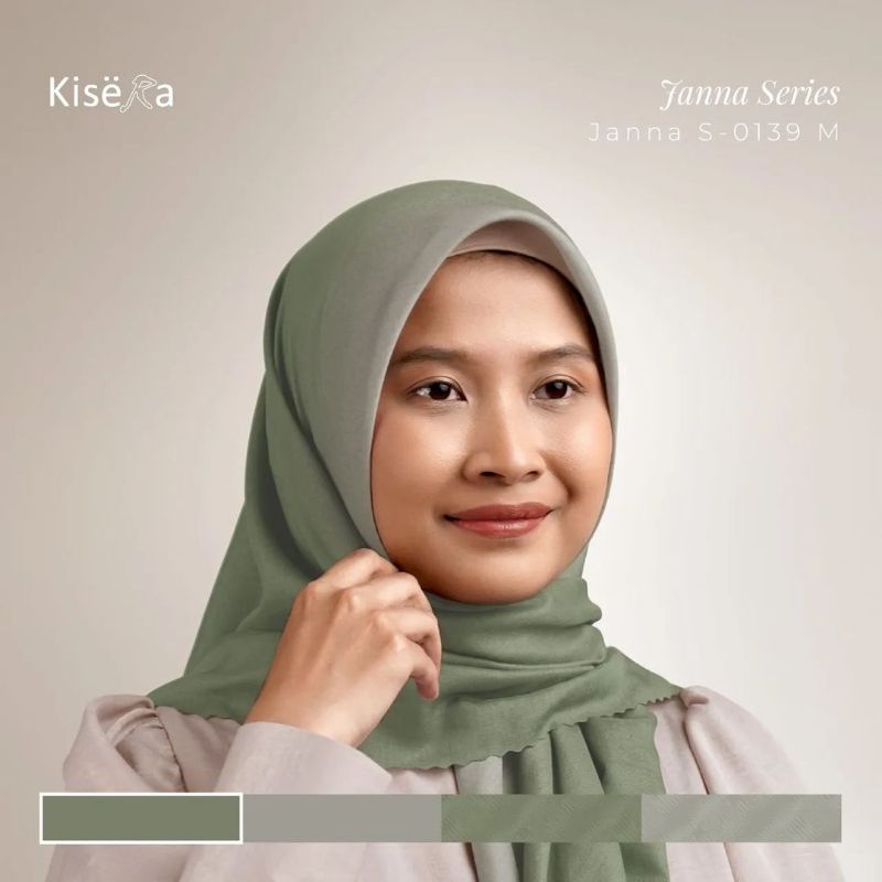 Jual Kerudung Hijab 2 Warna Polos & 2 Motif Background, Jilbab Praktis Cantik "Janna S 00-139 M ...