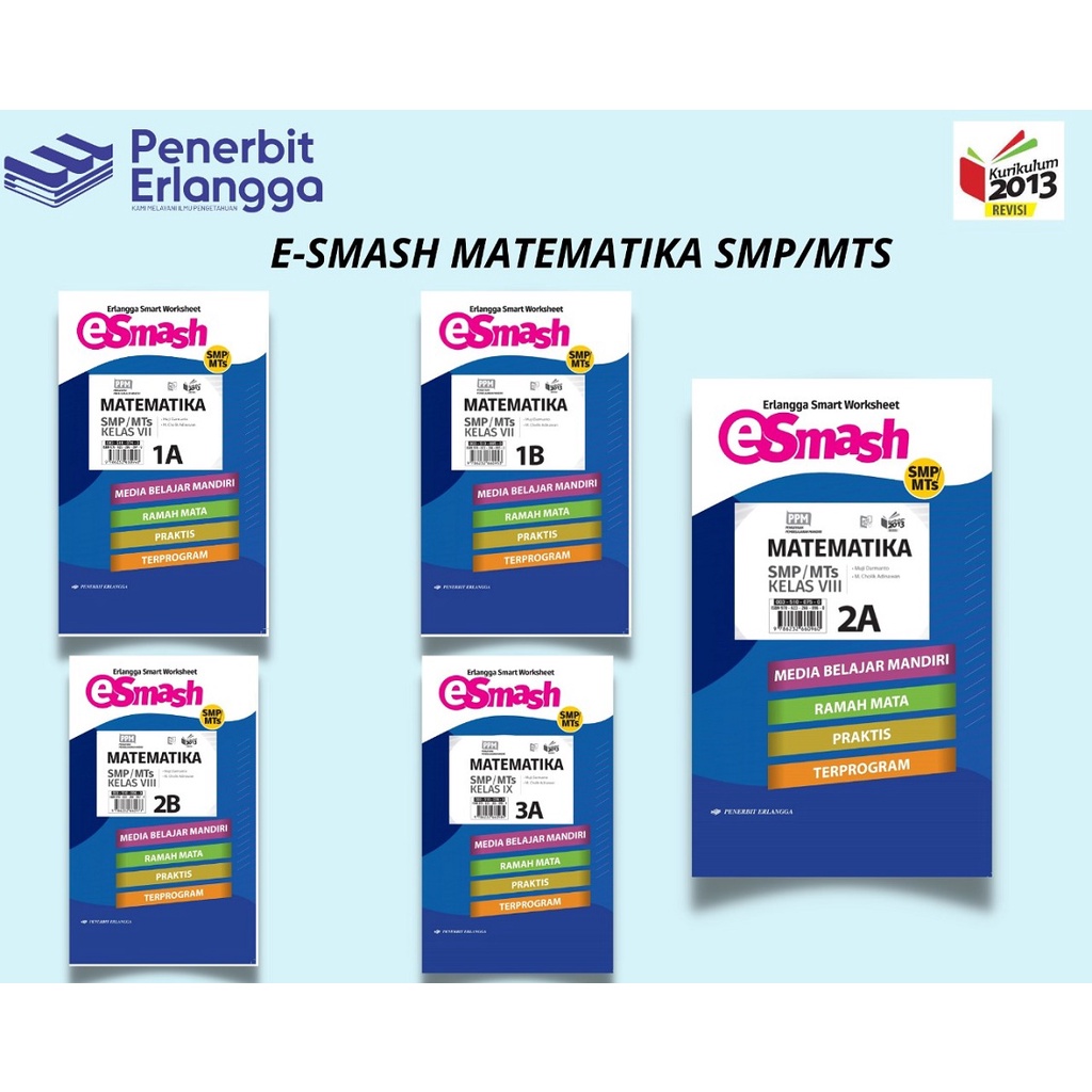 Jual [Erlangga Official] E-Smash Matematika Smp/Mts Kelas IA 1B 2A 2B ...