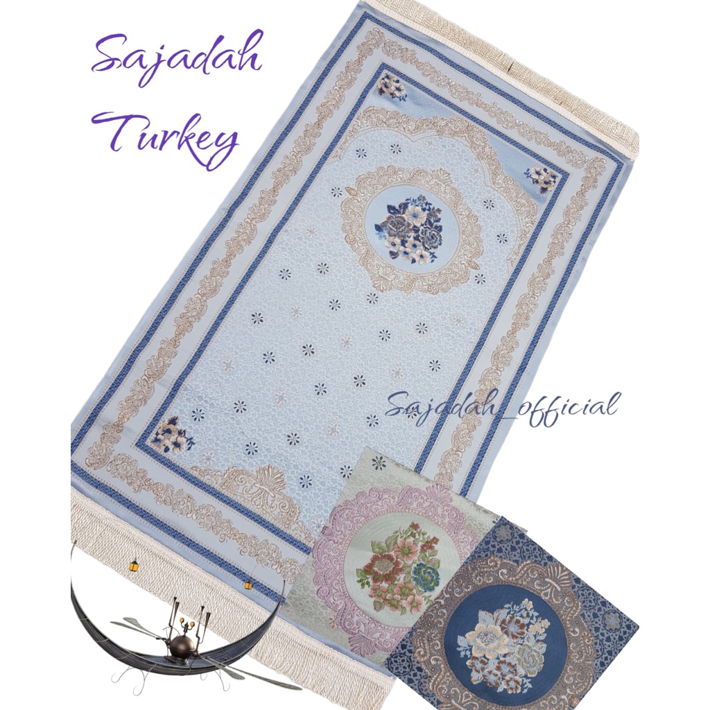 Jual Sajadah Turki Turkey Bahan Satin Premium Fashion Moeslim label XHX ...
