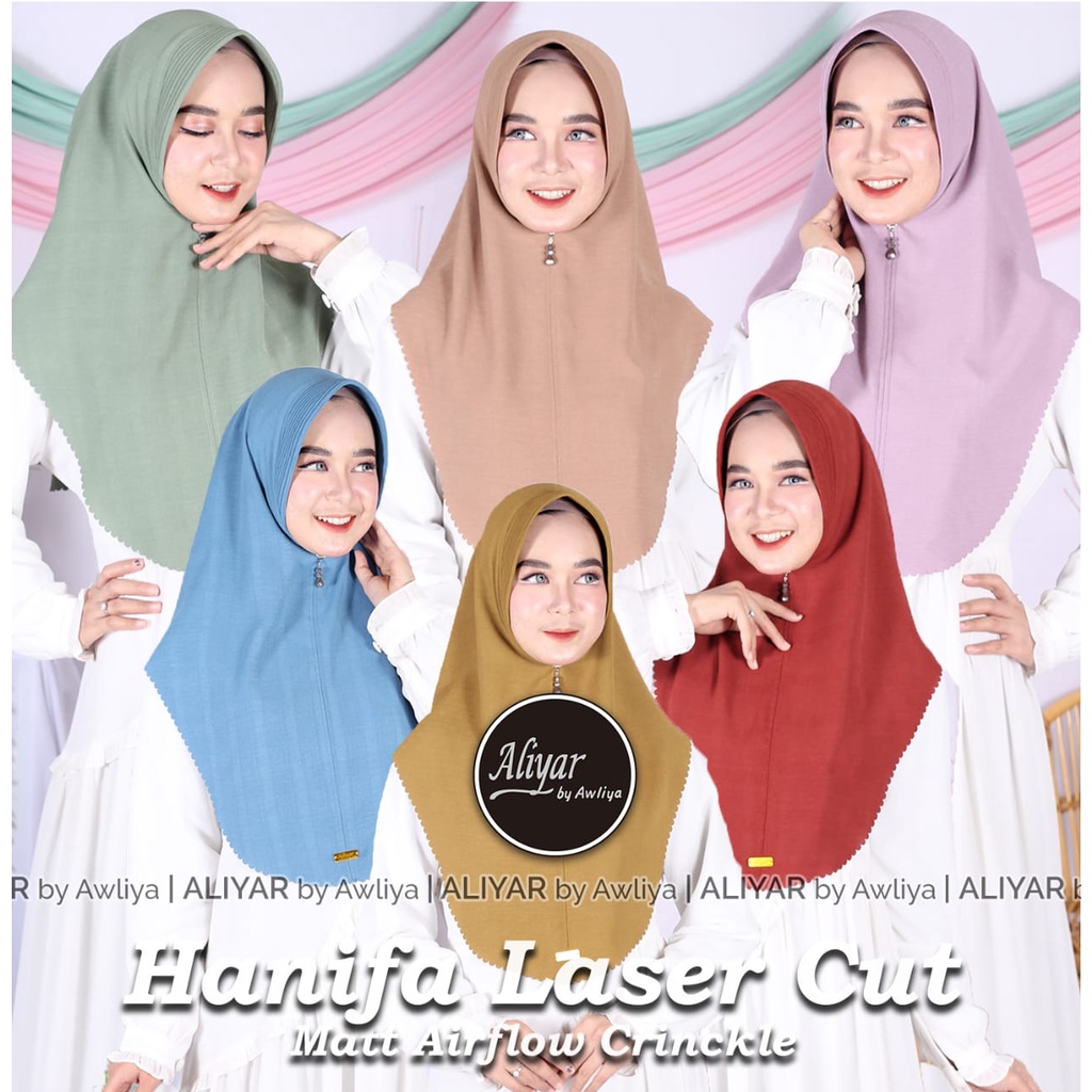 Jual BERGO HANIFA LASER CUT AIR FLOW CRINKLE ORIGINAL ALIYAR BY AWLIYA ...