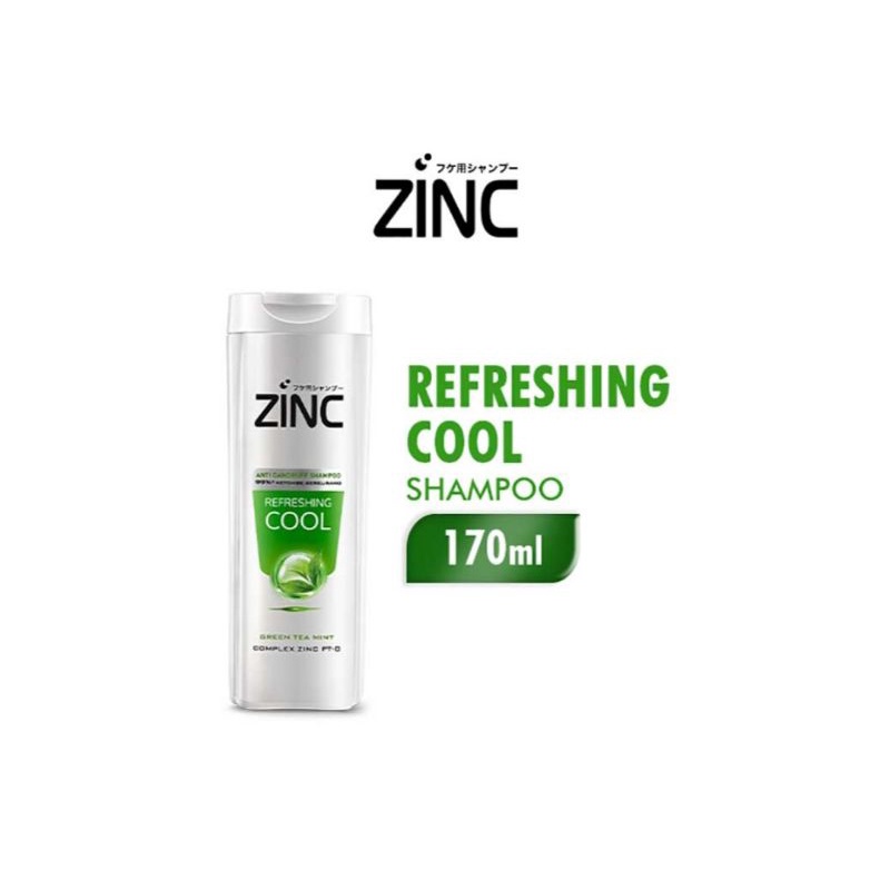 Jual ZINC Shampoo Anti Dandruff Refreshing Cool 170 ml | Shopee Indonesia