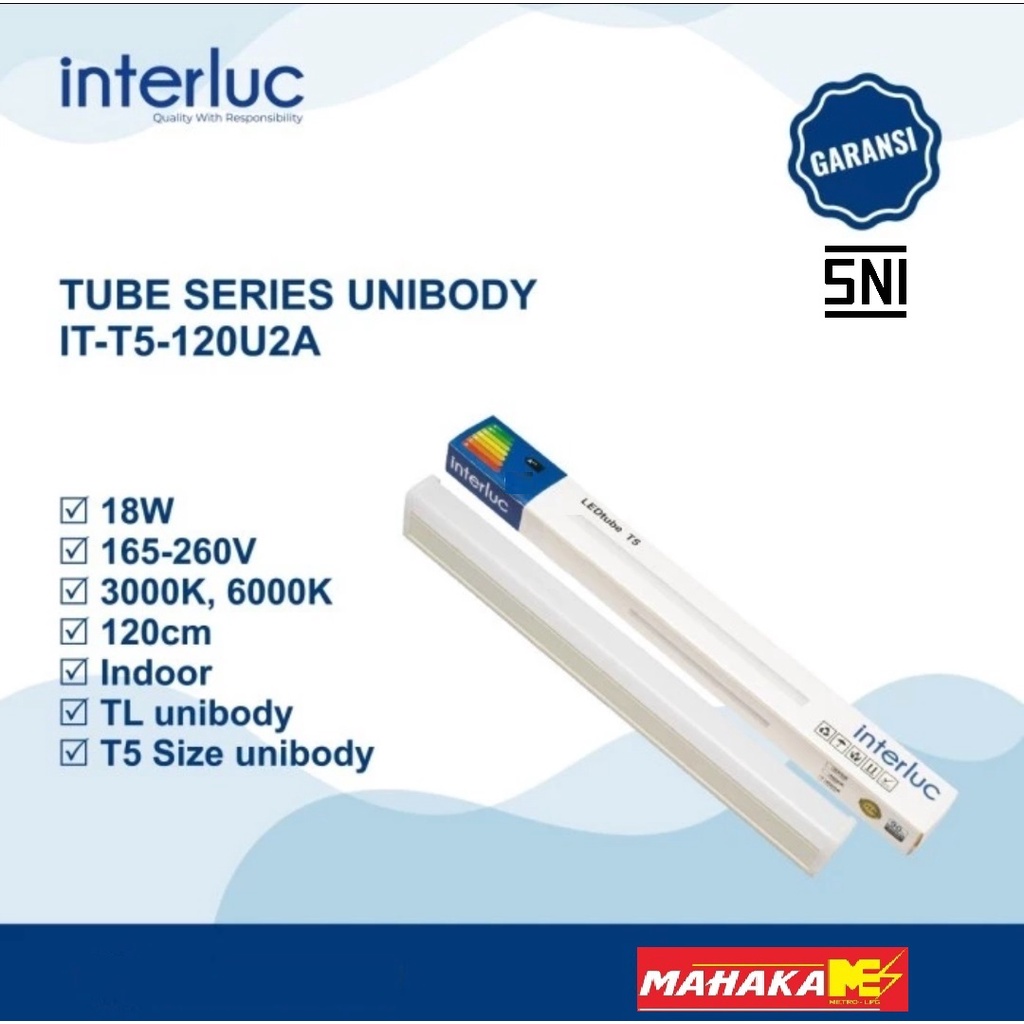Jual Lampu TL Neon T5 Led 18W 120cm 18Watt SNI Interluc 20Watt Myvo | Shopee Indonesia
