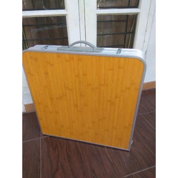 Jual meja lipat koper portable. meja jualan. meja kaki lima. | Shopee ...