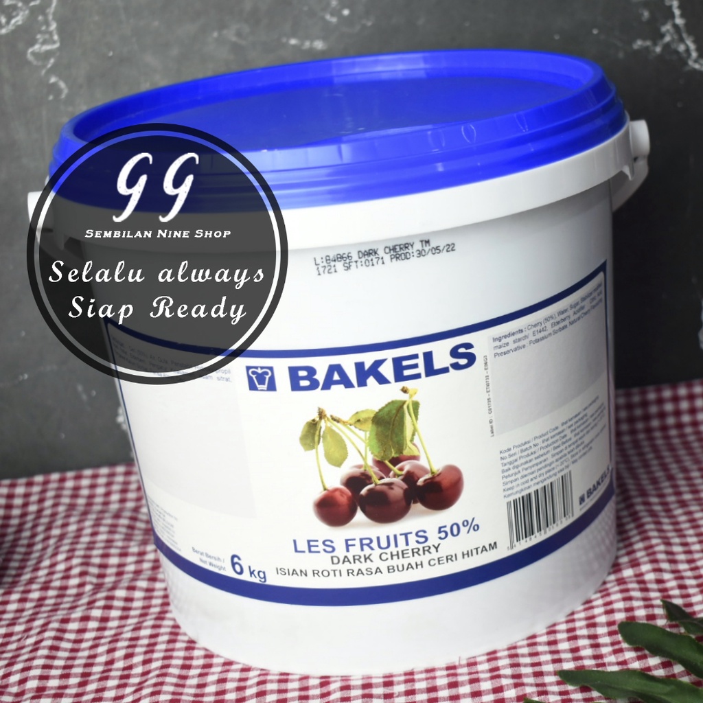 Jual BAKELS DARK CHERRY 50% Les Fruits 6 KG Isian Roti Rasa Buah Ceri ...
