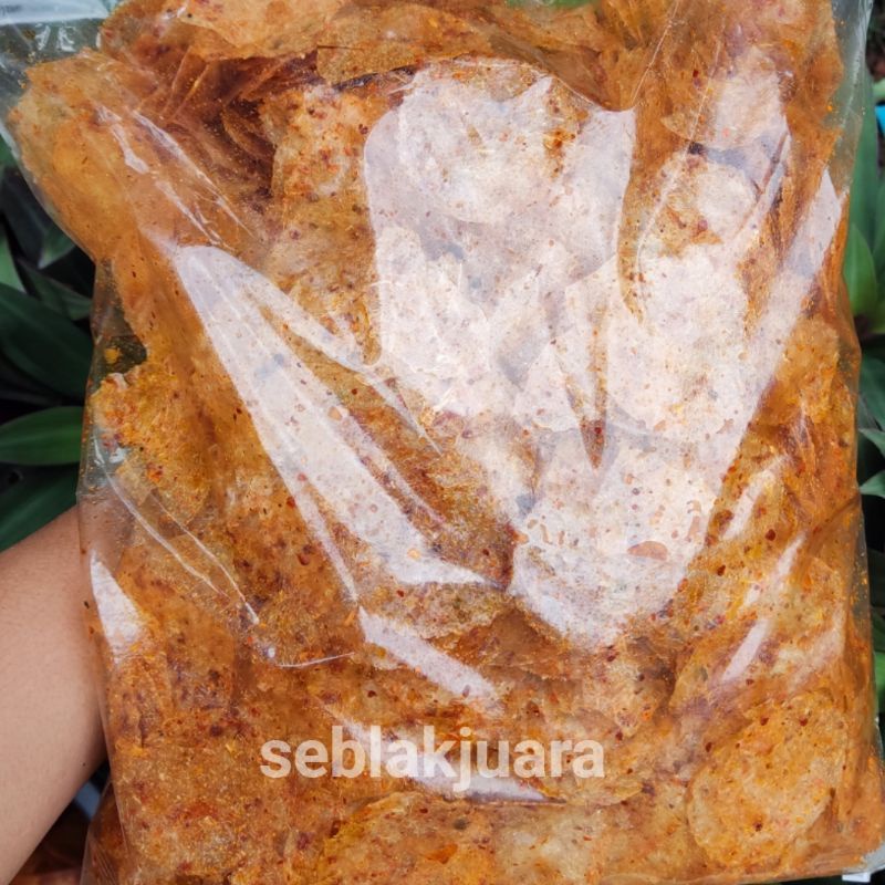 Jual KERIPIK KACA 1 KG KRIPCA EXTRA PEDAS DAUN JERUK | Shopee Indonesia