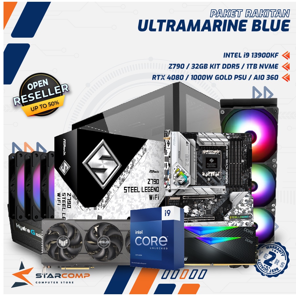 Jual PC Rakitan Intel i9 13900KF Z790 32GB KIT DDR5 RTX 4080 1TB NVME ...