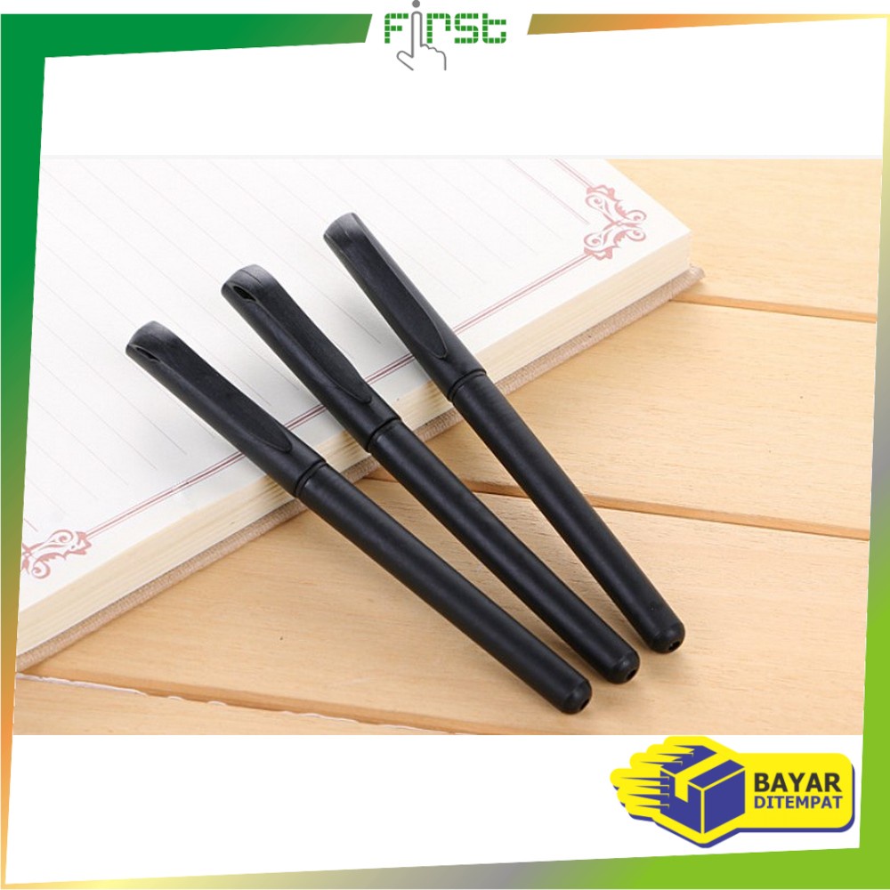 Jual FH-A45 Pulpen Hitam 0.7mm Motif Polos Tinta Hitam Simple Ballpoint ...
