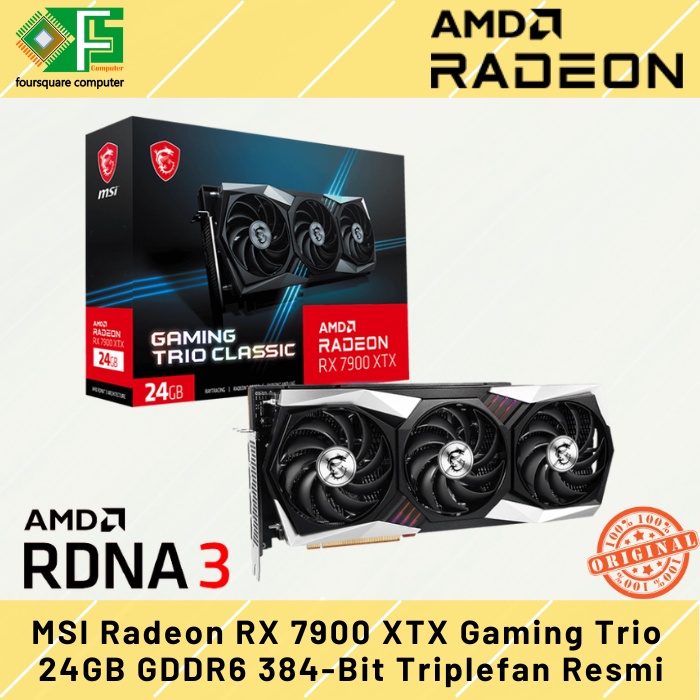 Jual VGA MSI Radeon RX 7900 XTX Gaming Trio Classic 24GB GDDR6 ...