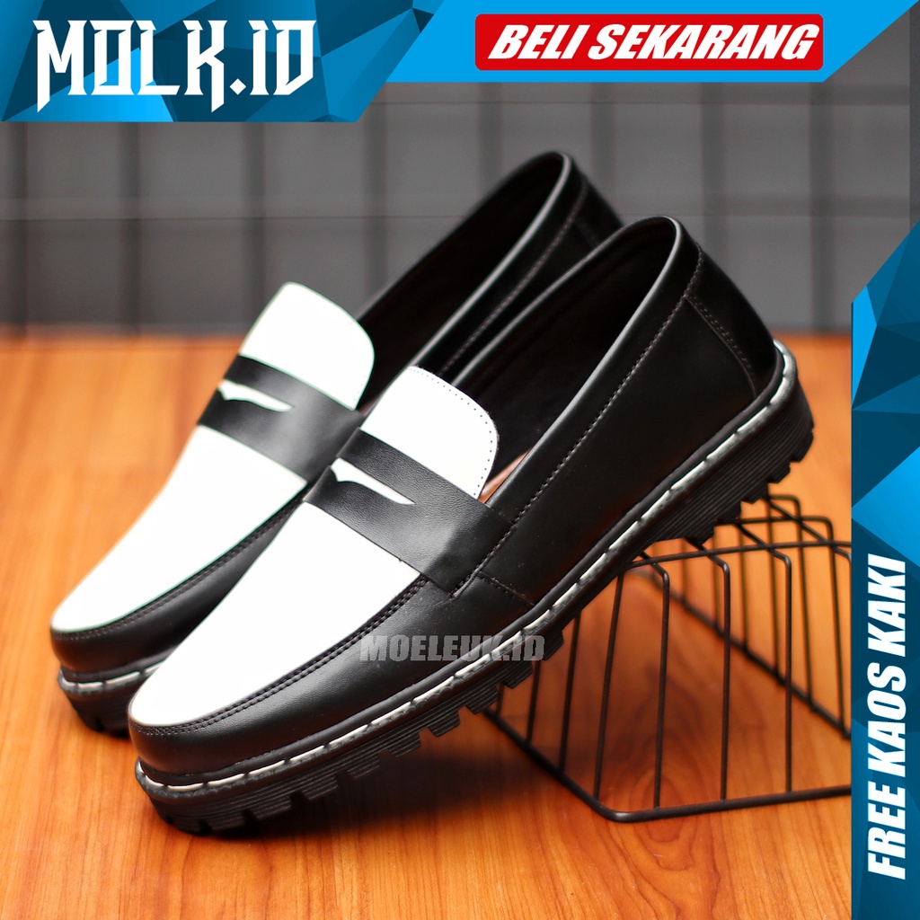Jual MOLK Sepatu Loafers Pria Kulit Casual Formal Kerja Kuliah Dinas ...