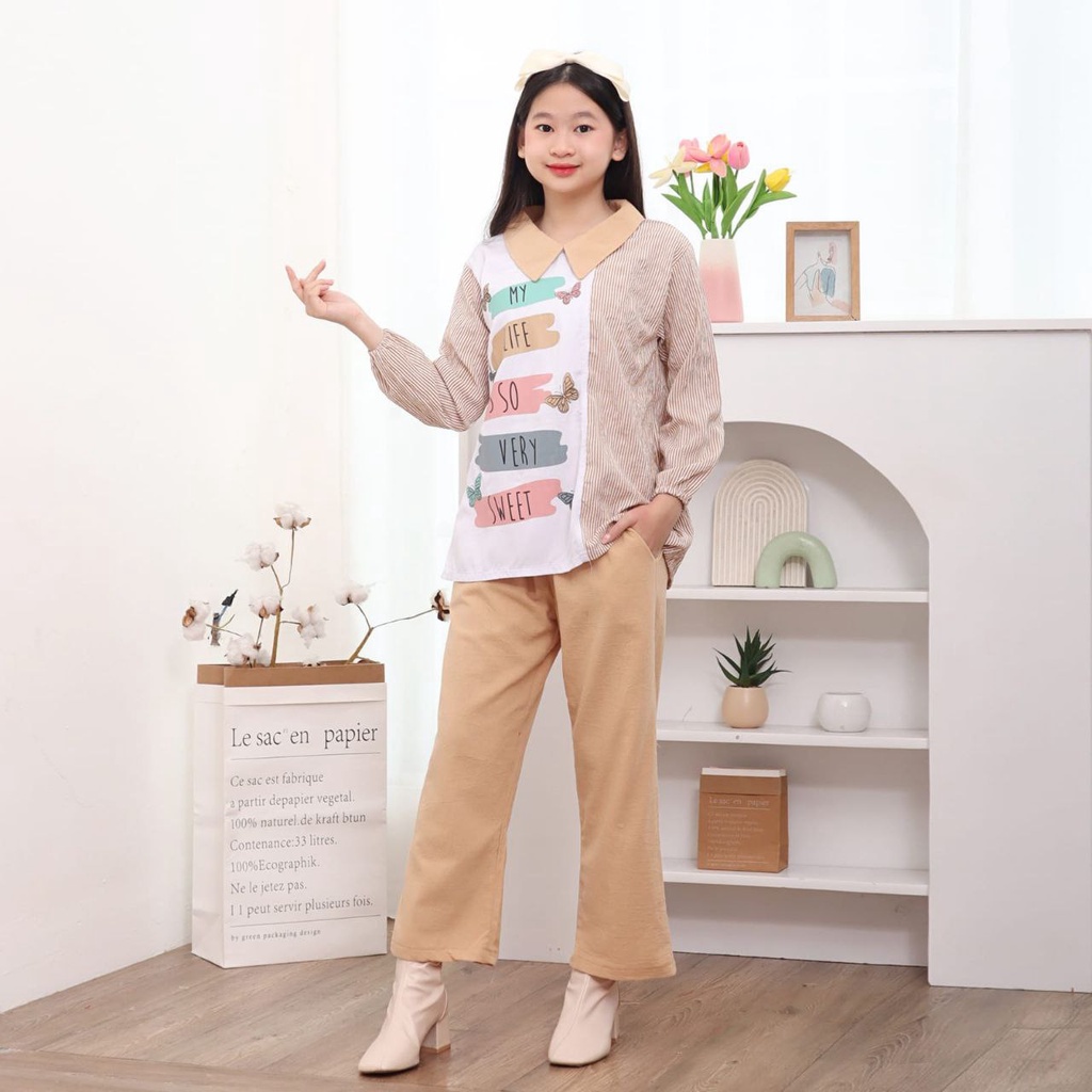 Jual (7 - 15 Tahun) Alice Set Baju Anak Duishi B8505 | Shopee Indonesia