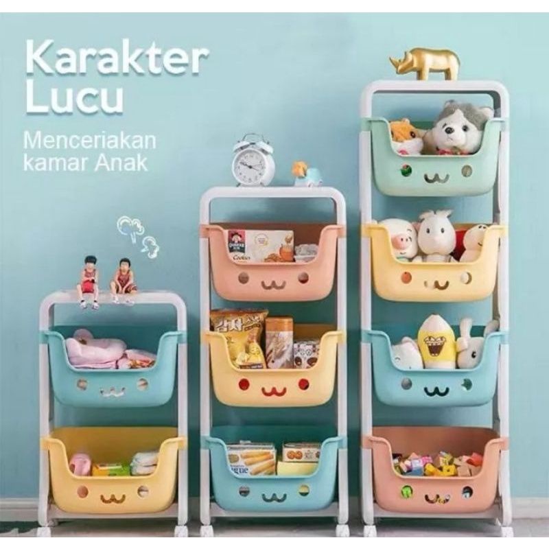 Jual Rak Mainan anak Karakter Lucu Serbaguna Tabitha Multi Purpose 4 ...
