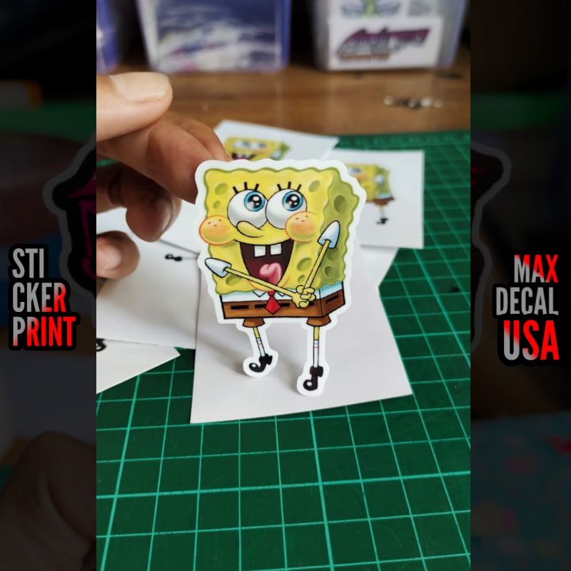 Jual STIKER PRINT SPONGEBOB 2 | STICKER PRINTING ANIME LUCU DLL ...