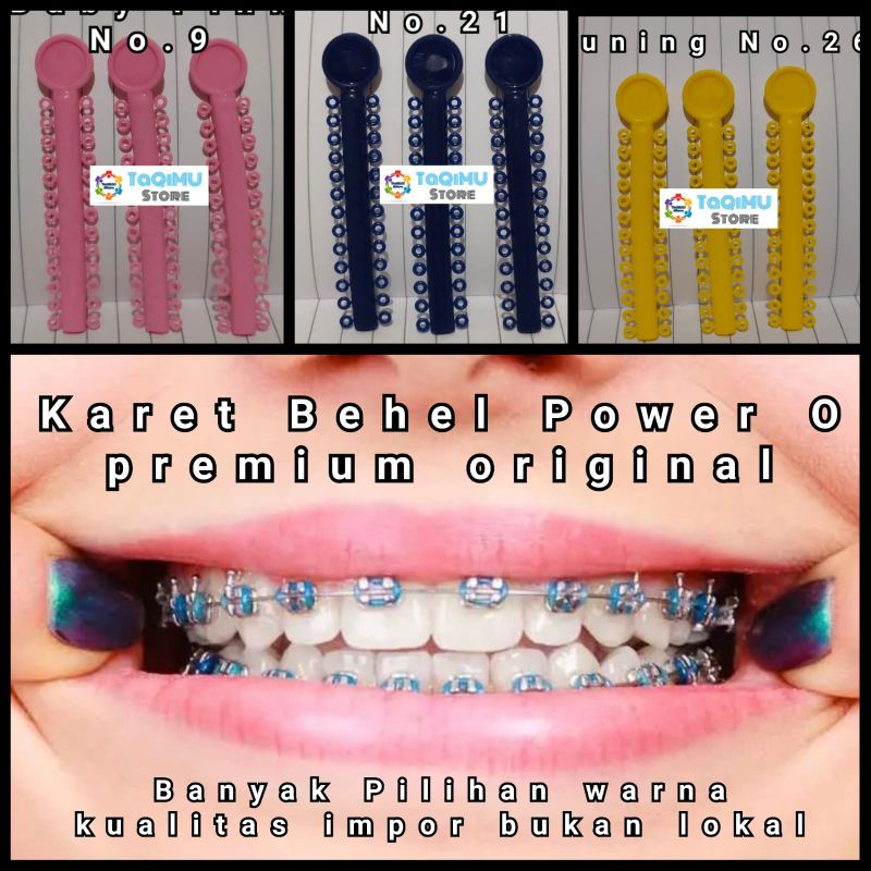 Jual karet power o behel gigi kawat bulat premium original asli ori ...