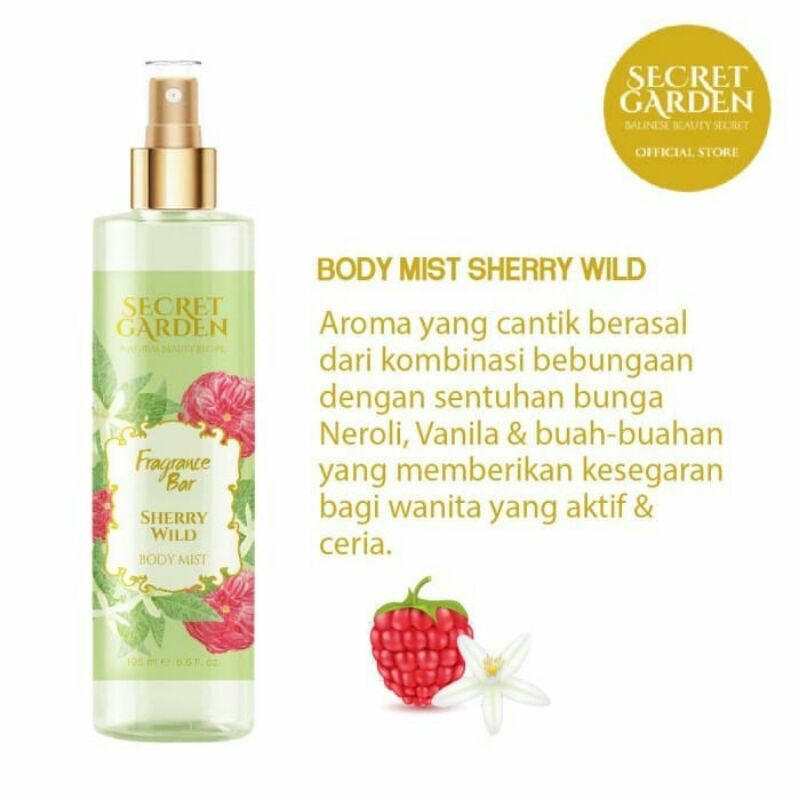 Jual PROMO!! Secret Garden Body Mist Sherry Wild 195ml | Shopee Indonesia