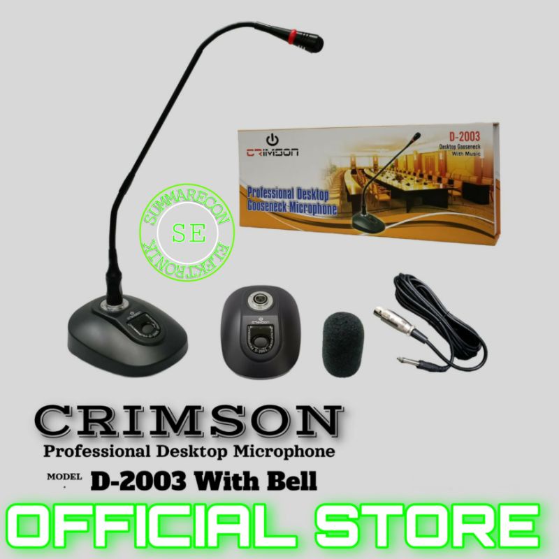 Jual mic meja crimson d2003 mic conference podium meja kabel with bell | Shopee Indonesia