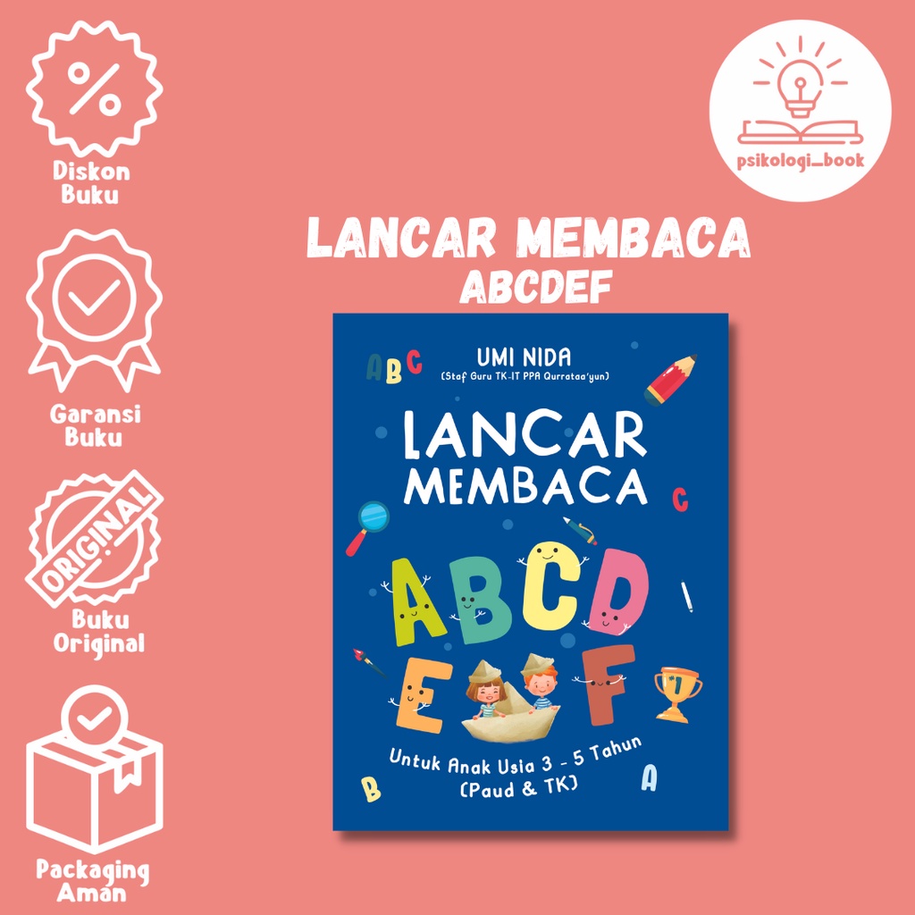 Jual Buku LANCAR MEMBACA ABCDEF: Untuk Anak Usia 3-5 Tahun (Paud & TK ...