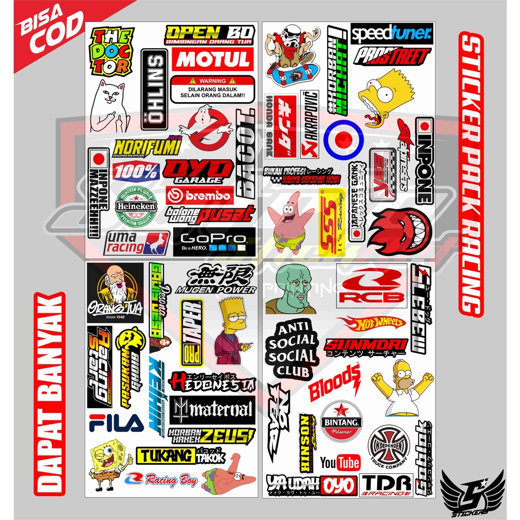 Jual STICKER PACK KATA KATA - STIKER PACK DISTRO - STIKER PACK RACING ...