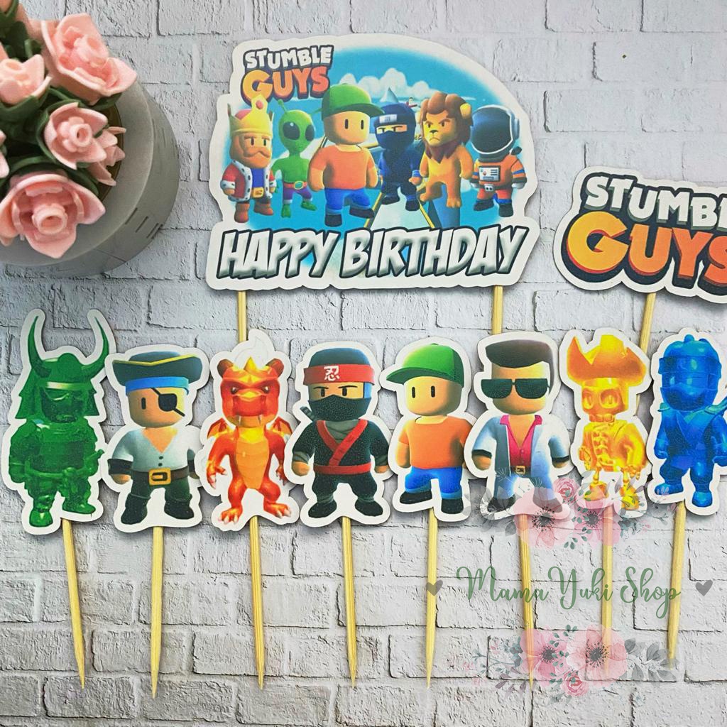 Jual Topper Cake Hiasan Kue Ulang Tahun Anak Karakter STUMBLE GUYS ...