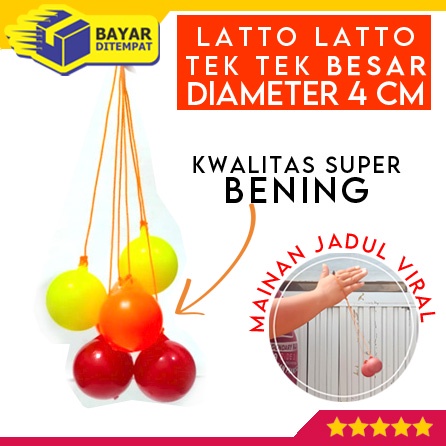 Jual Latto Latto BESAR JUMBO BENING 4CM Tek Tok Etek Etek Katto Nok Nok ...