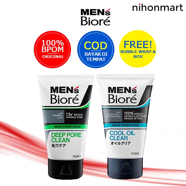 Jual Biore Mens Micro Power Scrub Facial Foam 100g | Shopee Indonesia